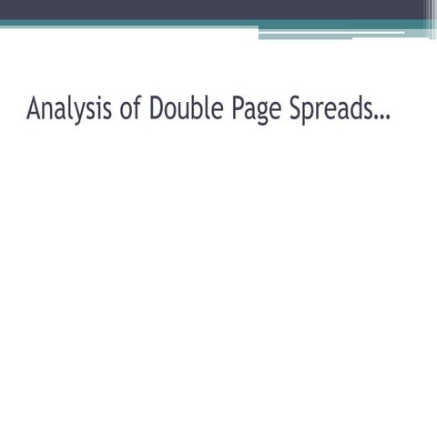 Double pages spread analysis | PPTX