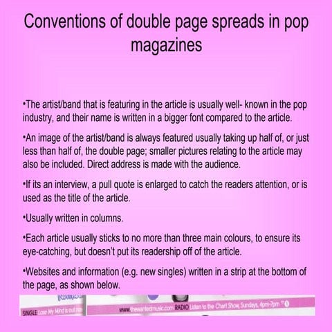 Vibe double page spread analysis | PPTX