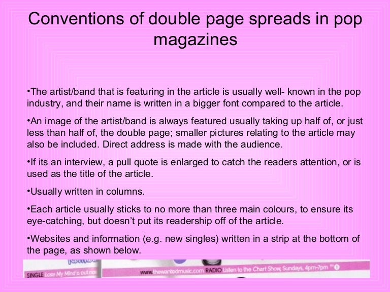 Double pages spread analysis one
