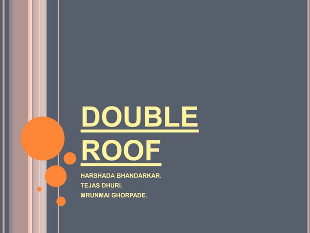 Roof structures and Types of roofs | PPT