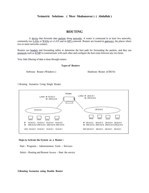 Default routing | PDF