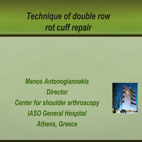 Double row repair | PPT