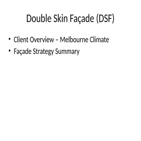 Double skin facade | PPTX