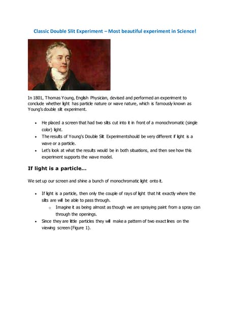 Double Slit Experiment | PPT