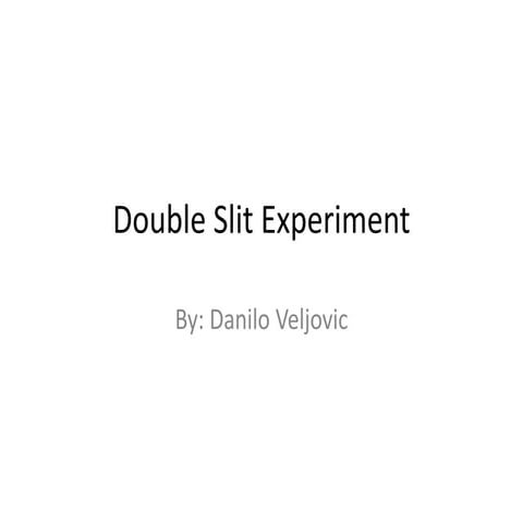 Young's double slit experiment | PPTX