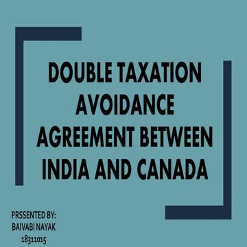 Double taxation avoidance agreement between india and canadarhejkrhfk ...