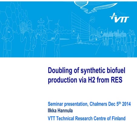 Doubling of synthetic biofuel production via H2 from RES | PDF