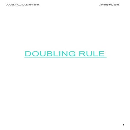 Doubling rule pdf | PDF