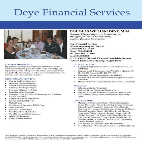 Doug Deye Profile | PDF