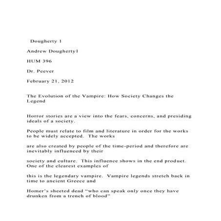 Sub-genre 1 - Vampires + Gothic | PPTX