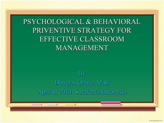 Classroom management | PPTX | Education