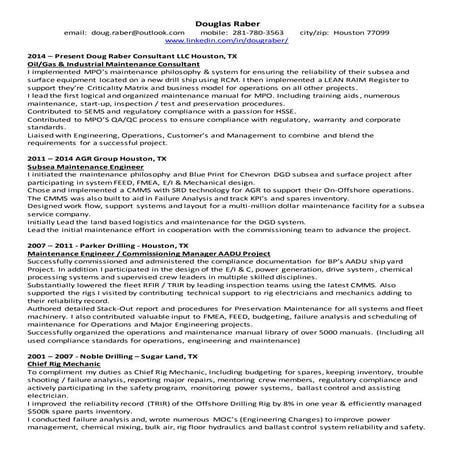 Doug raber cv 8 1-16 | PDF