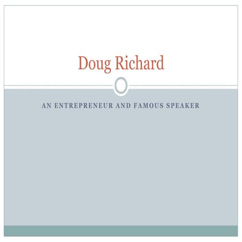 Doug Richard - School For Startups | PPTX