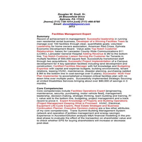 Doug Snell Sr 2012 | PDF