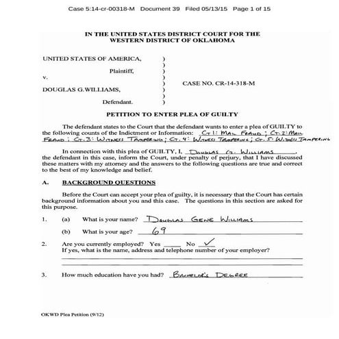 Doug williams, polygraph.com, guilty plea | PDF