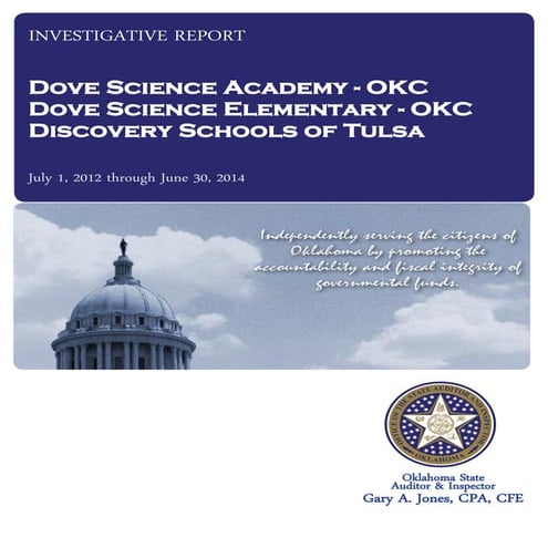 Dove Science Academy Audit - a Gulen operated charter school | PDF