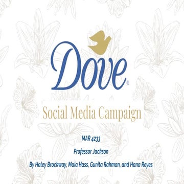 Dove - Presentation | PPTX | Marketing and Advertising | Business