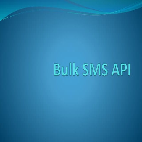 Dove Soft Ltd Bulk SMS API | PPT