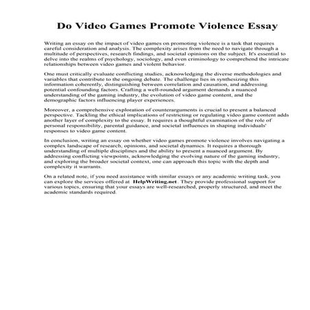 Do Video Games Promote Violence Essay.pdf