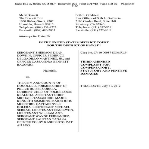 Dowkin et al hpd discrimination complaint | PDF