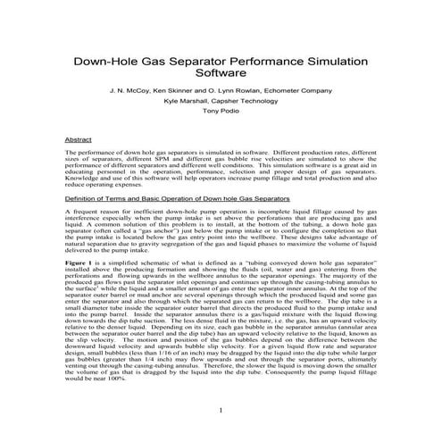 Downhole gas separator performance simulation software paper swpsc 2014 ...