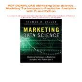 [DOWNLOAD IN ^PDF (Marketing Data Science: Modeling Techniques in ...