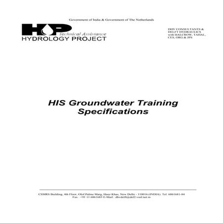 Download-manuals-ground water-training-hisgw-trainingspecifications | PDF