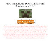 ^DOWNLOAD-PDF) Minecraft Mobestiary PDF
