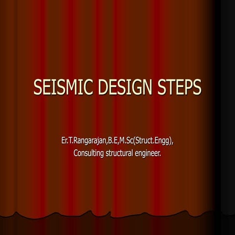 Seismic design steps | PPT