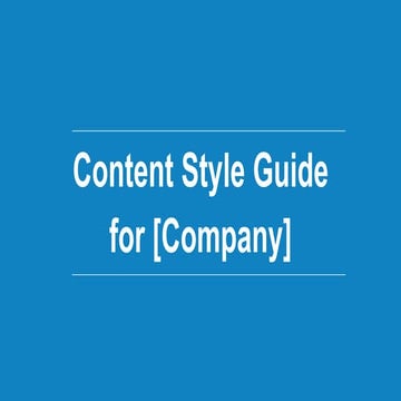 Downloadable style guide | PPTX