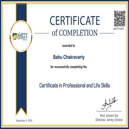 Soft Skills Certification Amity University | PPT