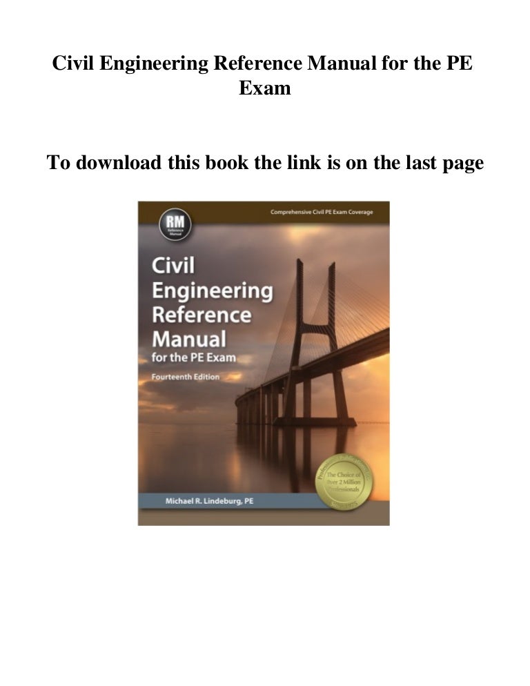 DOWNLOAD Civil Engineering Reference Manual for the PE Exam