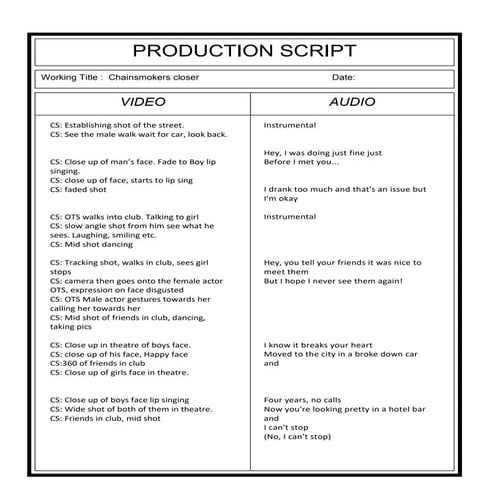 Production script | PDF