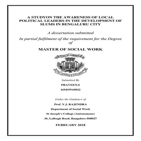 A STUDYON THE AWARENESS OF LOCAL POLITICAL LEADERS IN THE DEVELOPMENT ...