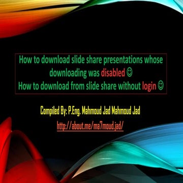 Download disabled slideshare ppts, Download from slideshare without ...