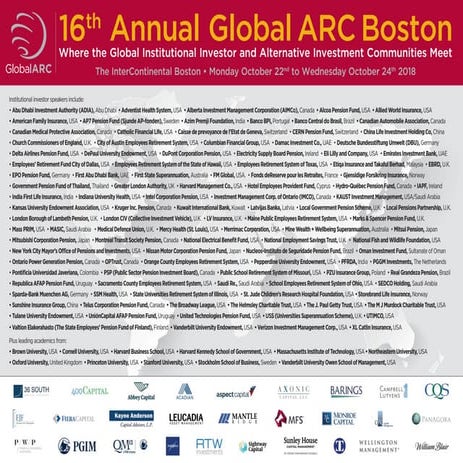 Global ARC Boston 2018 - FULL AGENDA (2nd Sept) | PDF