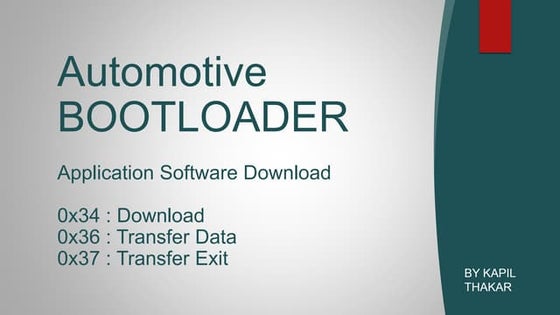 Introduction to Automotive Bootloader | Programming Sequence | PDF