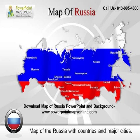 Download map of russia power point and background | PPTX