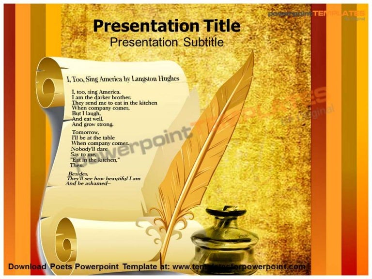 Download Poets Powerpoint Template - templatesforpowerpoint.com