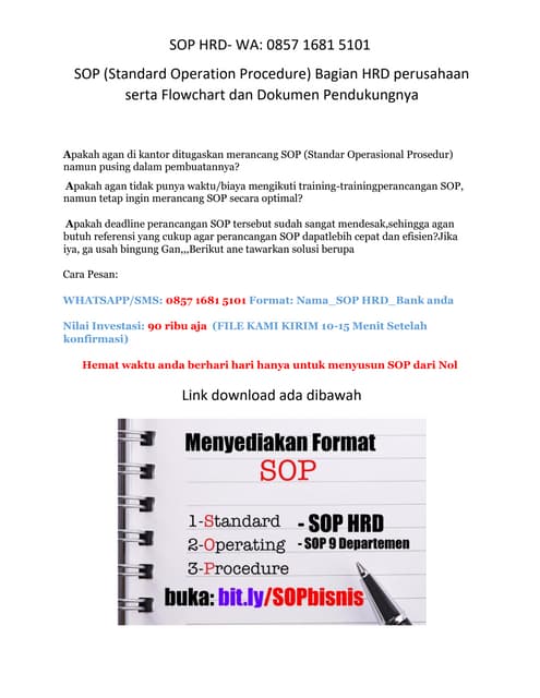Contoh SOP HRD Lengkap | PDF