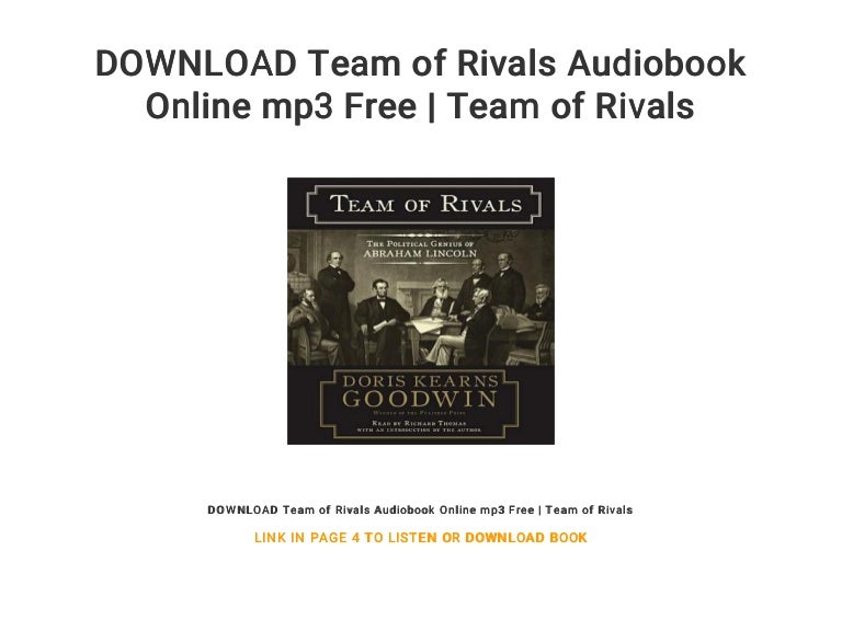 The team of rivals - planningjes