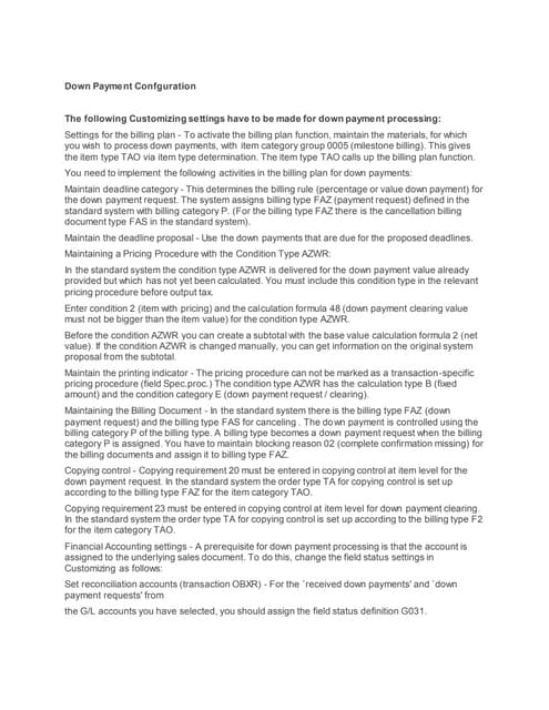 Down payment request from sd side | DOCX