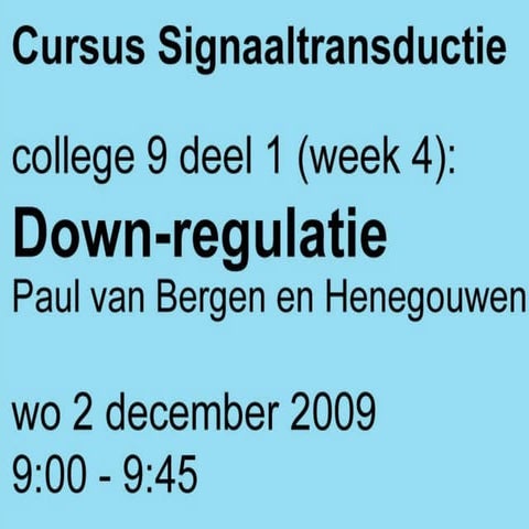 Downregulation Deel1 | PPT