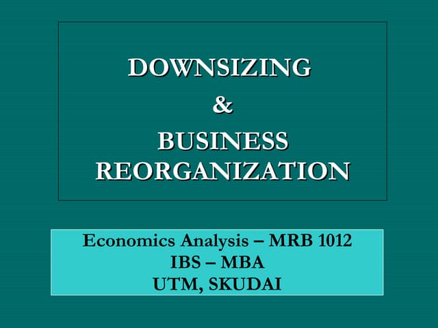 Presentation on Downsizing | PPTX
