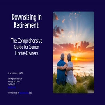 Downsizing in Retirement - Comprehensive Guide for Senior Homeowners | PPTX | Real Estate Buying ...