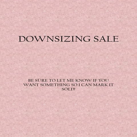Downsizing sale | PPT