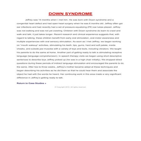 Down syndrome | PDF