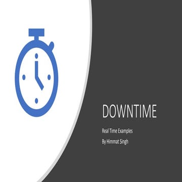 Lean-Downtime- Real Life examples | PPTX