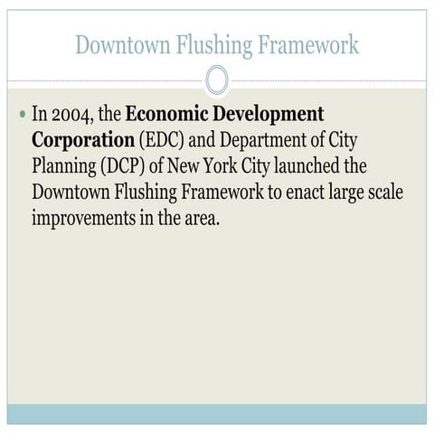 Downtown Flushing Framework | PPTX
