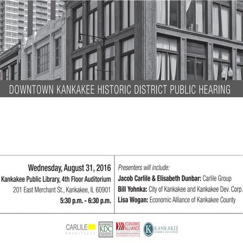 Downtown Kankakee Historic District Public Hearing 8-31-16 | PDF ...